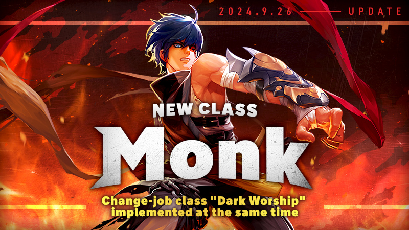 New class “Monk” is introduced in this update!