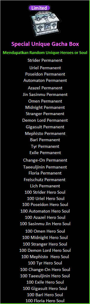 [Holiday Hero Gacha Box]