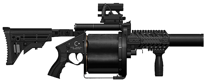 An enhanced M32 Launcher. The increased damage comes with the price ...