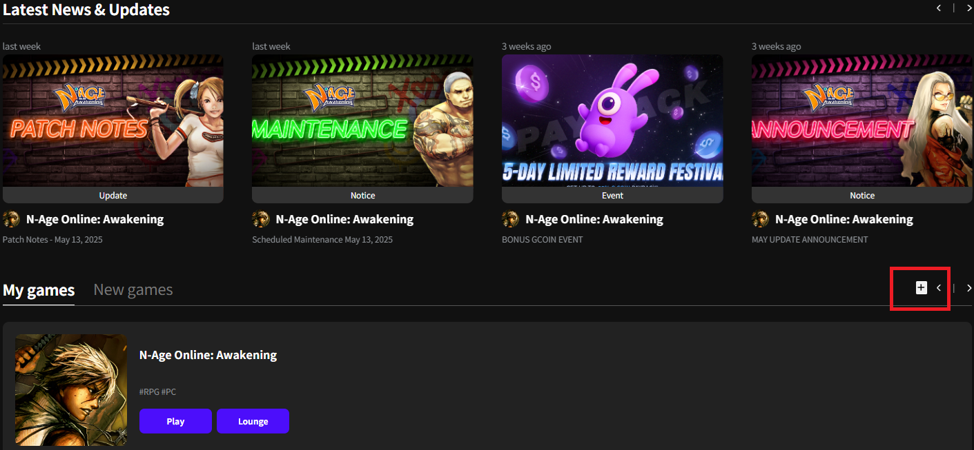 4. Add your favorite games.