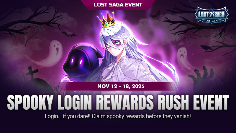 Spooky Login Rewards Rush Event | November 12 - 18, 2025